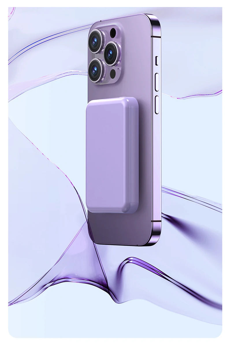 500000mAh Magnetic Wireless Power Bank PD 20W Fast Charger Portable Ex ...